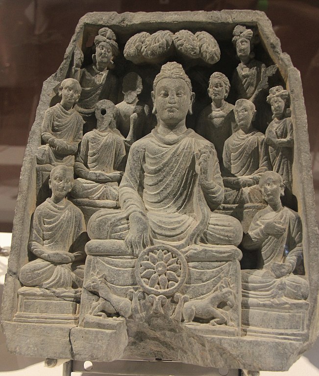 File:Gautama Buddha first sermon in Sarnath.jpg - Wikimedia Commons